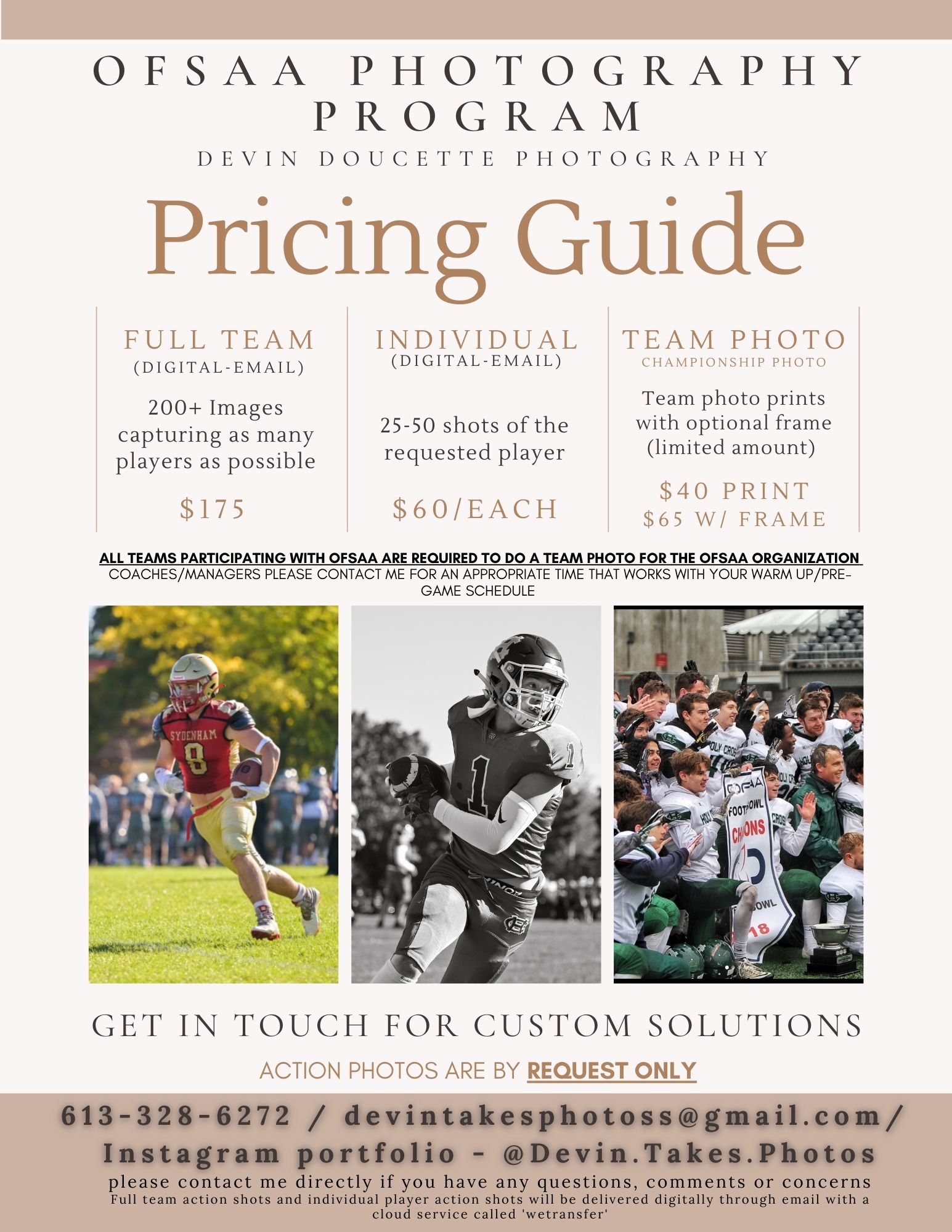 Football Bowls Series Photography - OFSAA